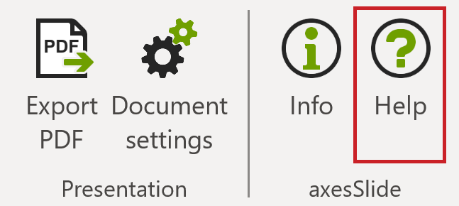 Button "Help" – axes4