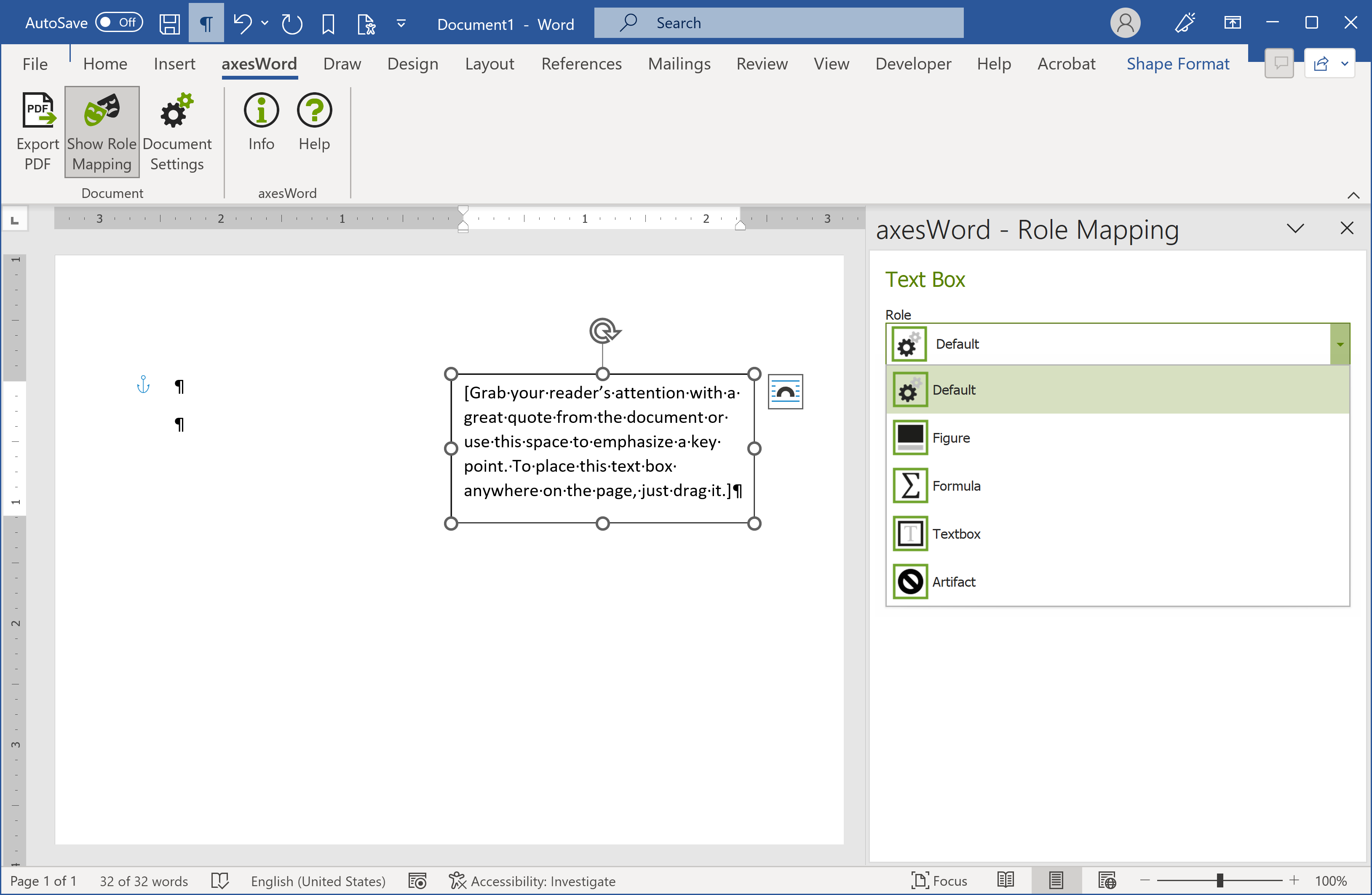 Text boxes – axes4