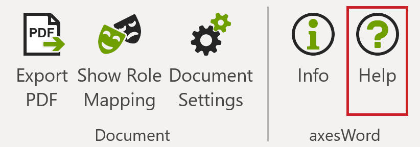 Button "Help" – axes4