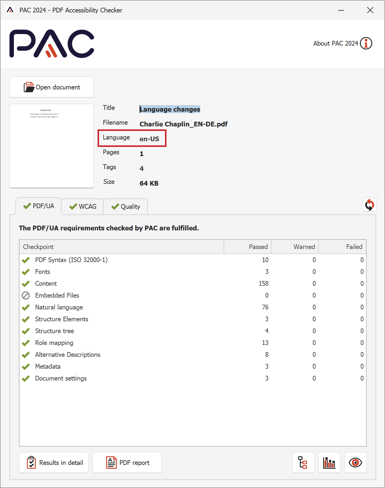 How to check language assignments in a PDF document – axes4